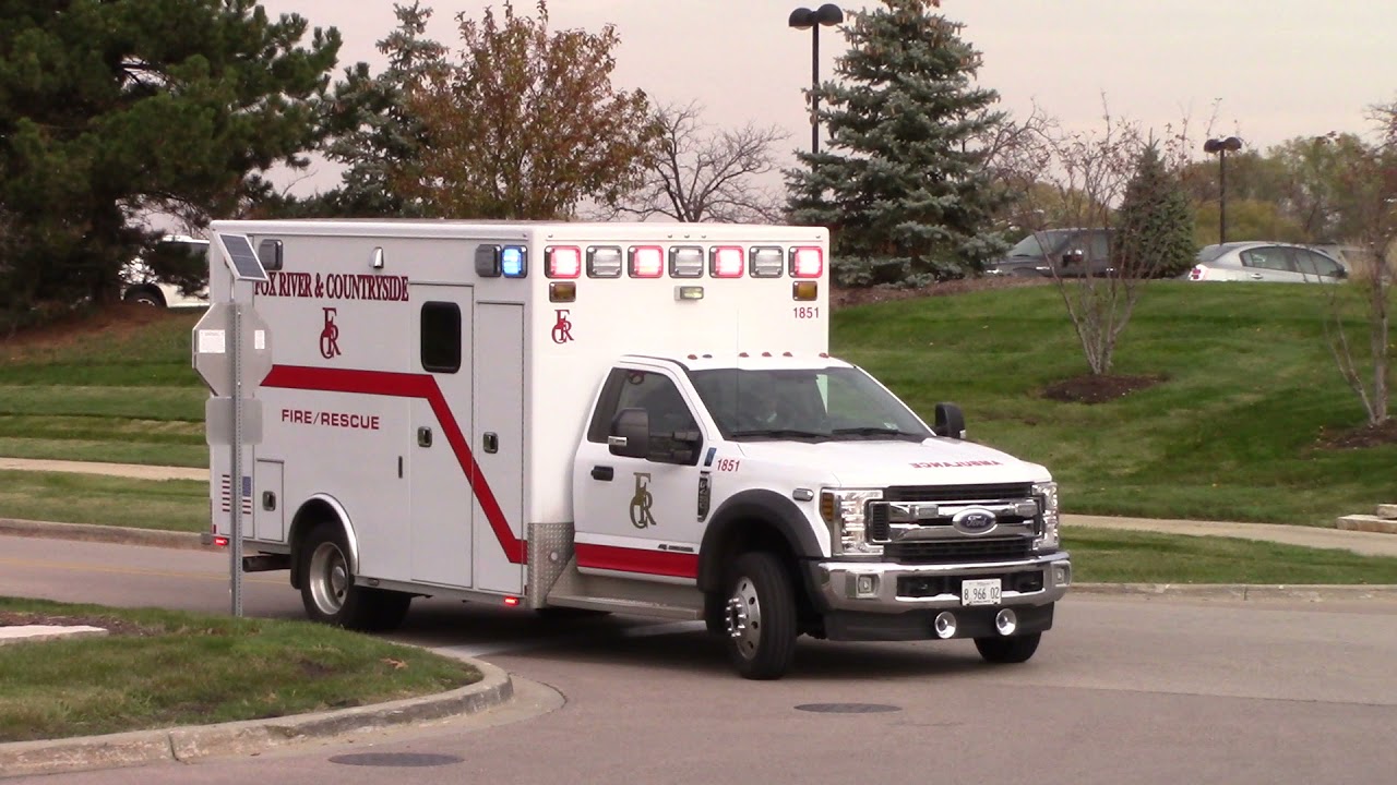 Fox River Ambulance 1851 Arriving at Delnor Hospital. - YouTube