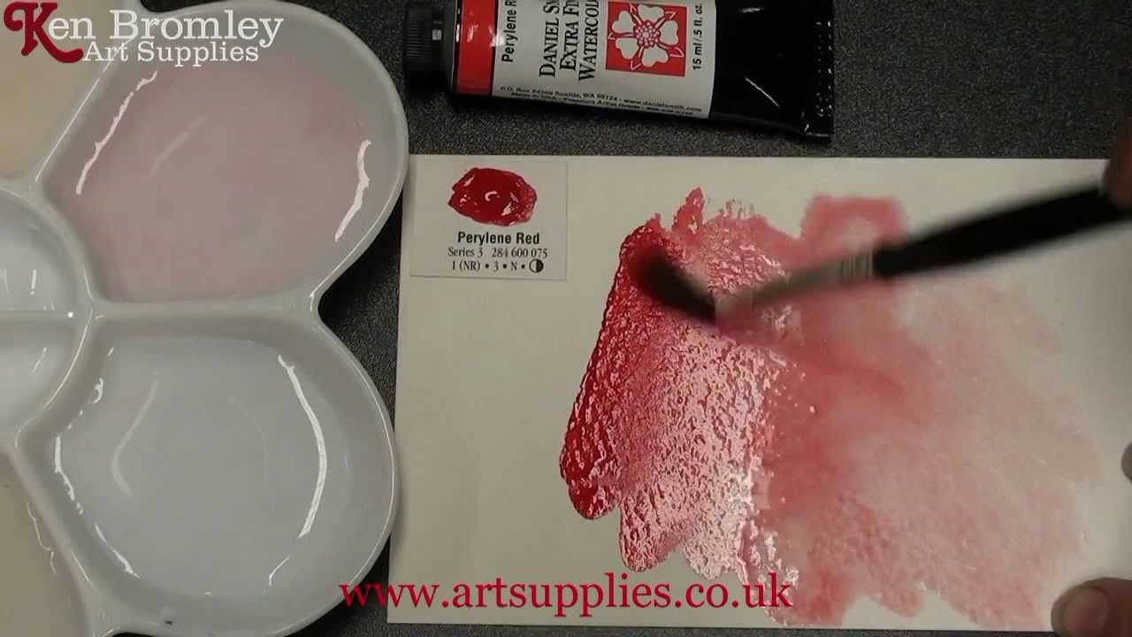 Daniel Smith Extra Fine Watercolour Perylene Red 075 Series 3 - YouTube
