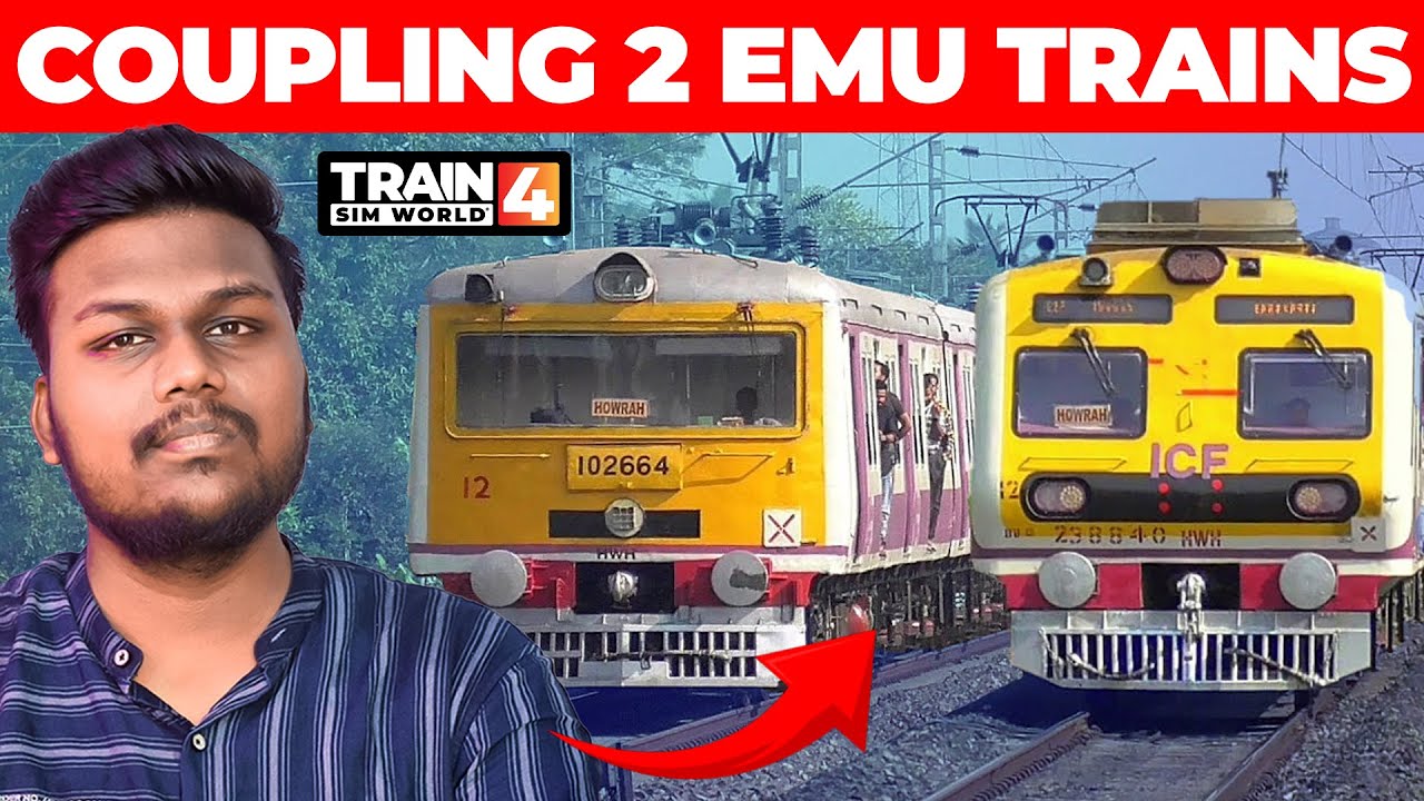 Coupling 2 EMU trains to Make 1 Large Train🚆Train Sim World 4 Tamil ...