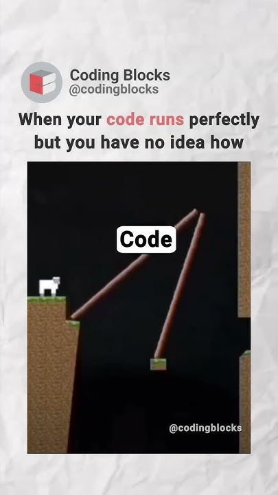 When Your Code Runs Perfectly Who Else Can Relate Coding Blocks Code Codingblocks Youtube