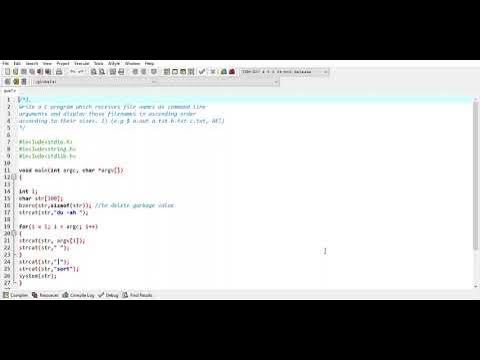 C Program to Sort Files by Size Using du and sort Command Line Arguments - YouTube