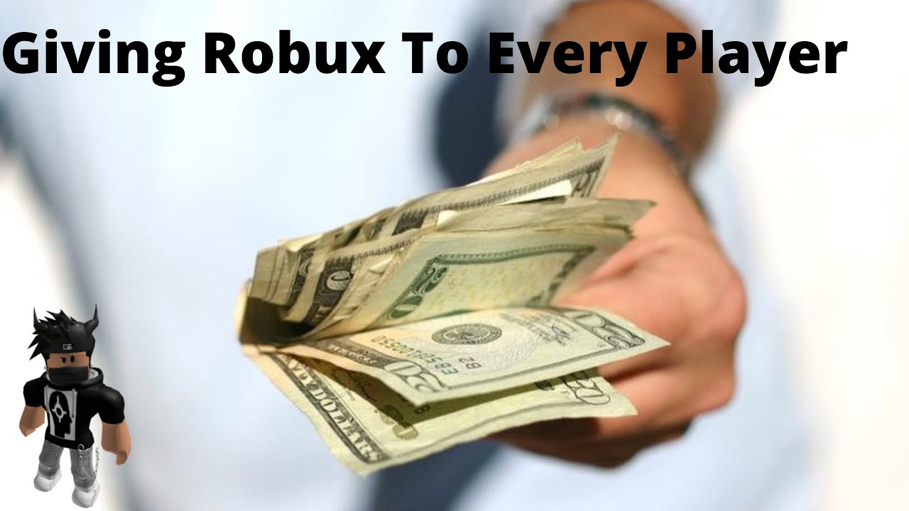 Giving A Lot Of Robux To People Who Don't Have Any - YouTube