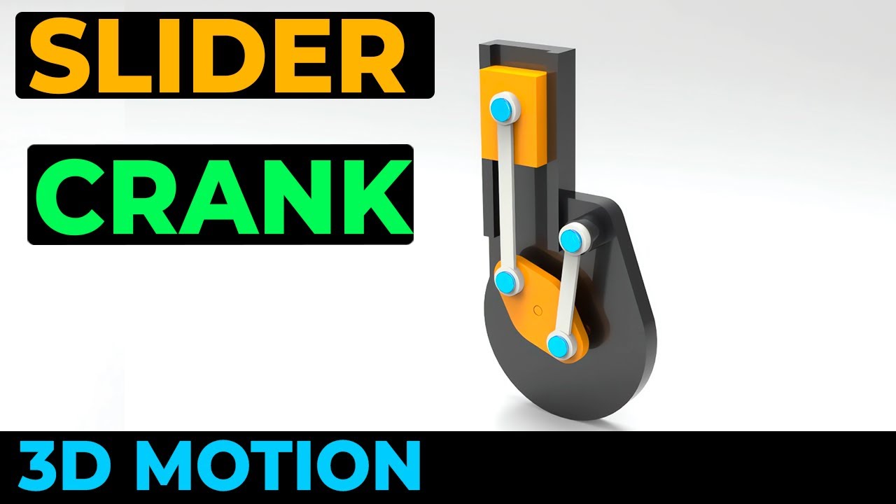 Slider Crank Mechanism #cad #mechanism #mechanical #mechanic # ...