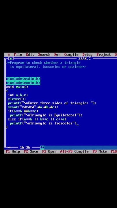 C Program to check if a triangle is equilateral, isosceles or scalene - YouTube