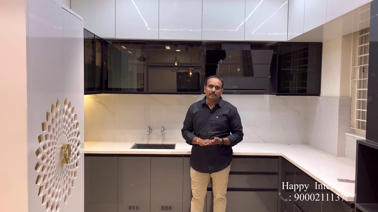 3 BHK Modern House Interior Design by Happy interiors Hyderabad Contact ...