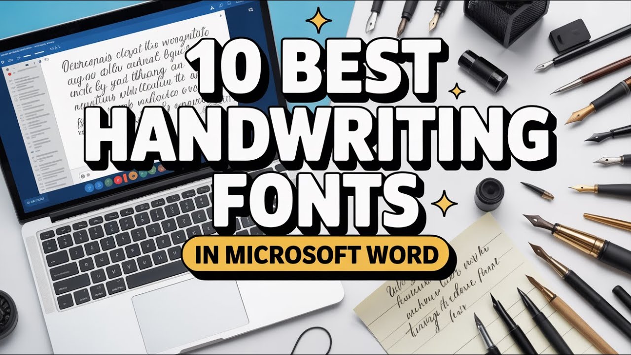 10 Best Handwriting Fonts in Microsoft Word - YouTube