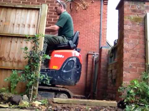 Micro digger small space - YouTube