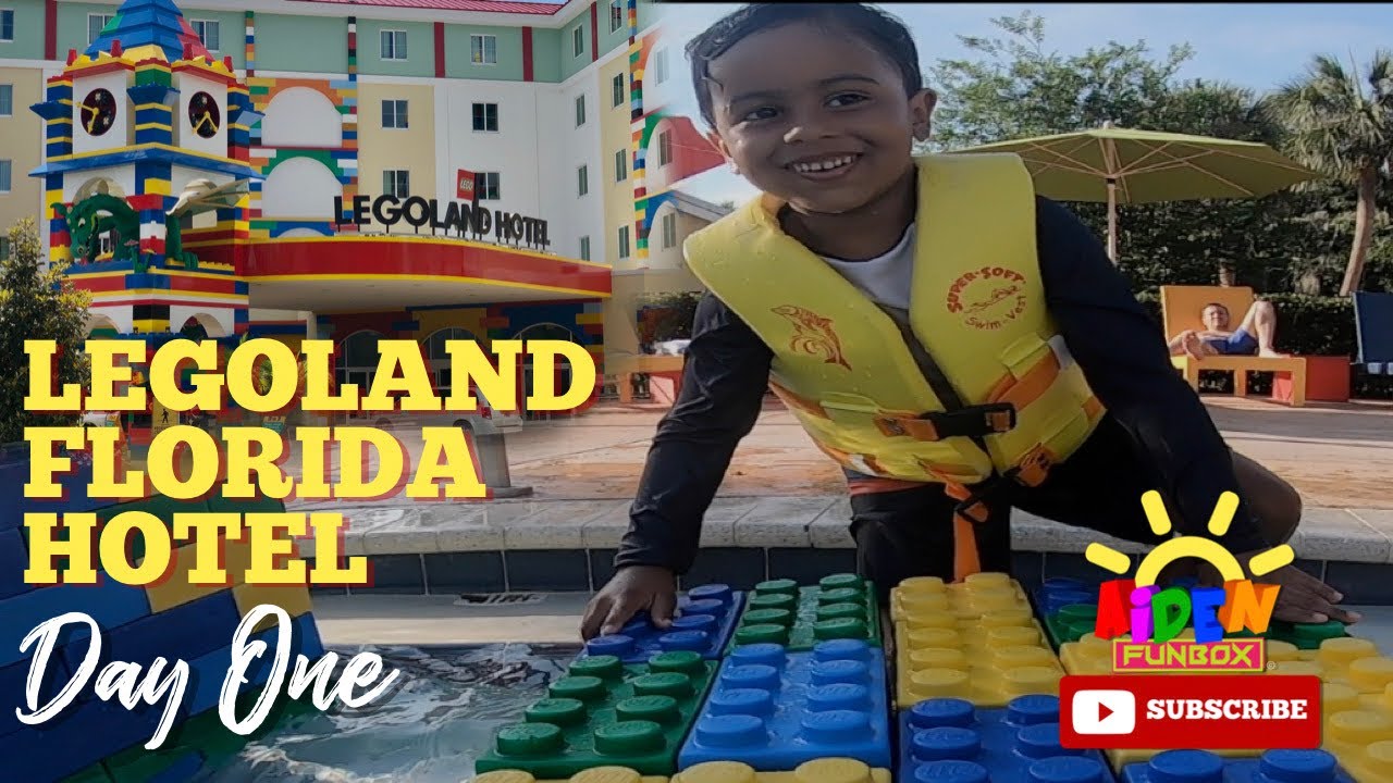 LegoLAND Florida Hotel DAY 1 | GIANT Lego Swimming, S'mores and Pajama ...