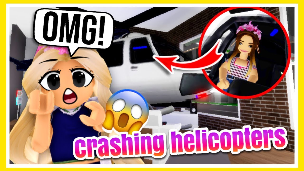 I CRASHED HELICOPTERS in Players HOUSES in Brookhaven! - YouTube
