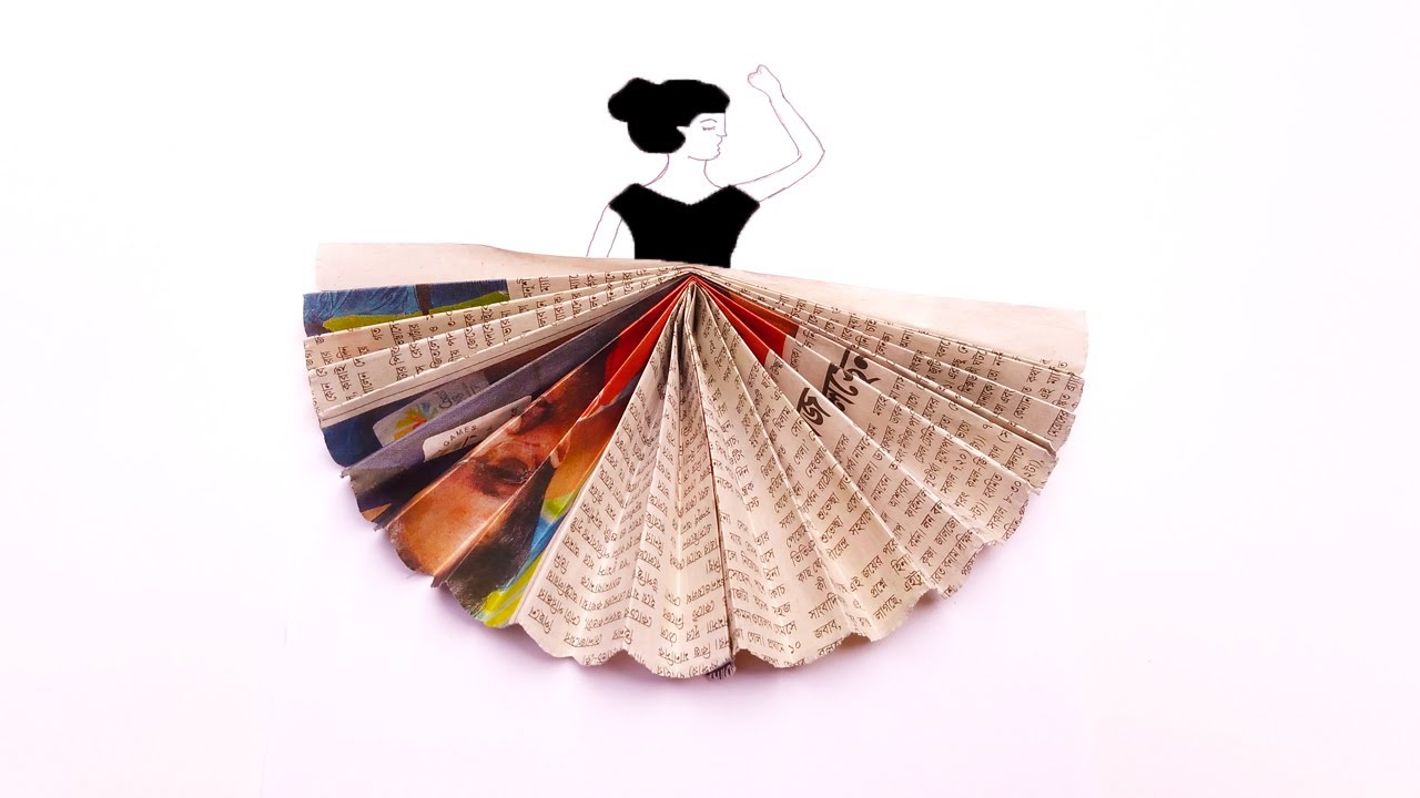 Paper Dress DIY | How to Make Newspaper Dress Decorations - Easy Paper ...