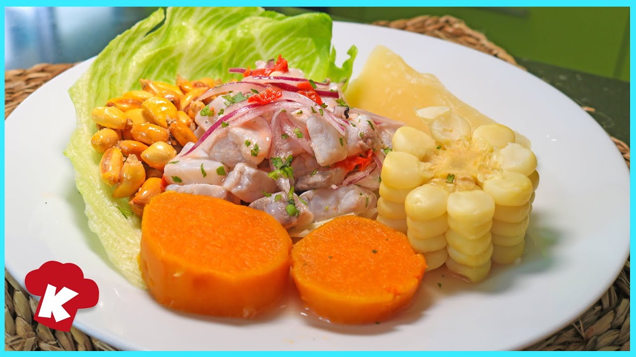 CEVICHE de Corvina PERUANO 🐟 RECETA 🐟 Paso a Paso CEVICHE de PESCADO ...