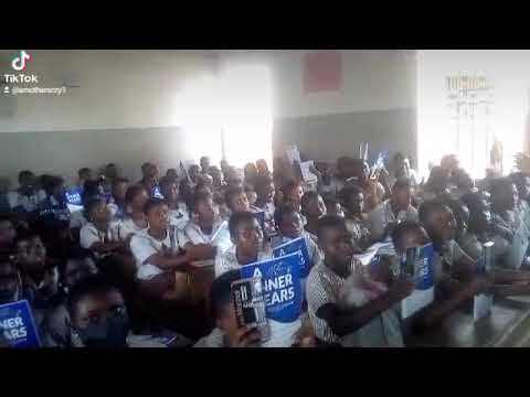 Amotherscry Ltd donating books, pens and mathematical sets to Nyanyano Kakraba B/A School In Kasoa