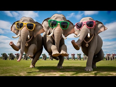 Funny Elephants Groove Together | Animal Video