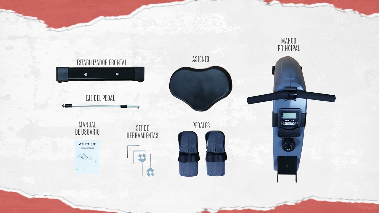 Mira como armar tu Remadora Magnética TF-7102A con Monitor Negro ...