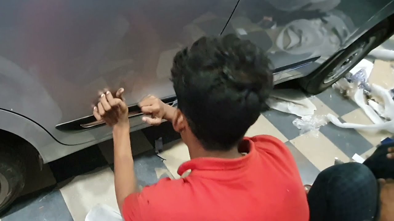 How to assemble a Wagon R Car side door Protector or Beading - YouTube