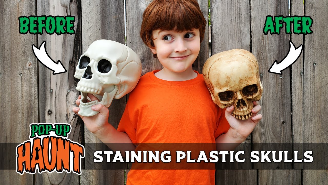 Staining Plastic Skulls and Bones - Pop-Up Haunt - YouTube