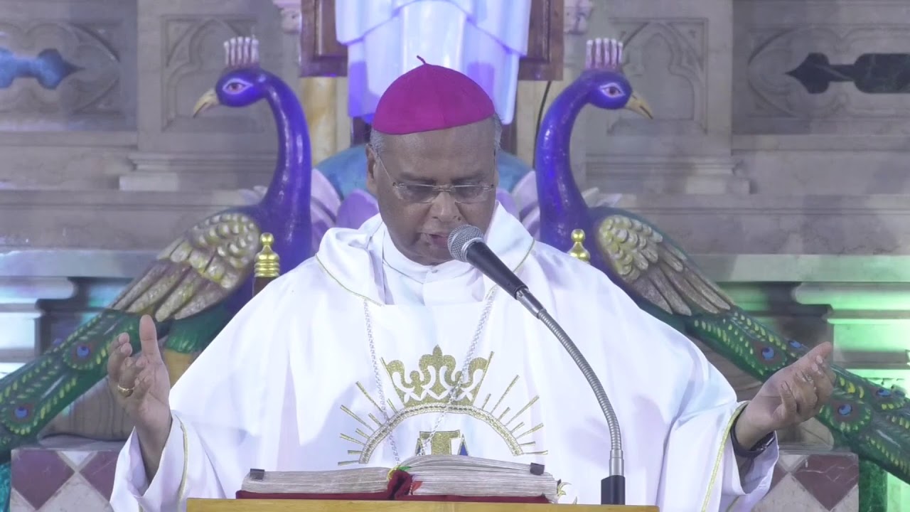 Archbishop's Live Holy Mass in Tamil from Shrine Basilica (01-05-20 ...