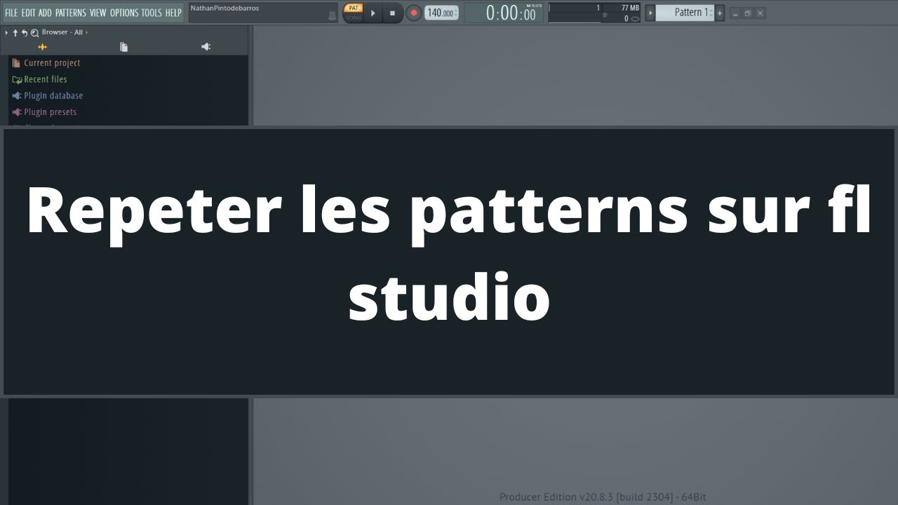 Repeter les patterns sur fl studio - YouTube
