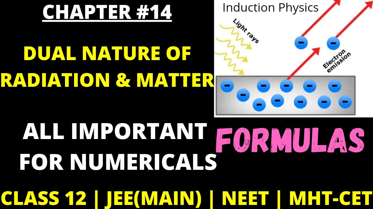 Important Formulas| as per Reduced Syllabus | Dual Nature of Radiation ...