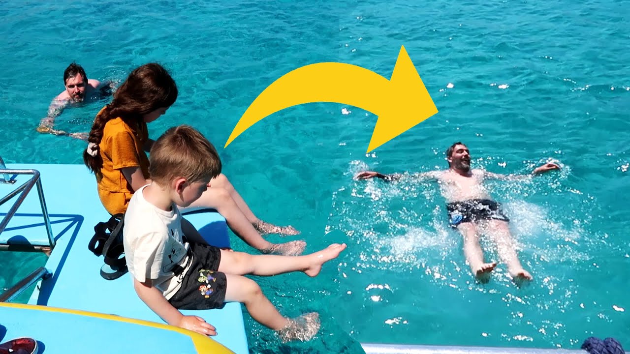 Jumping into the greek sea and exploring the hippo submarine - YouTube
