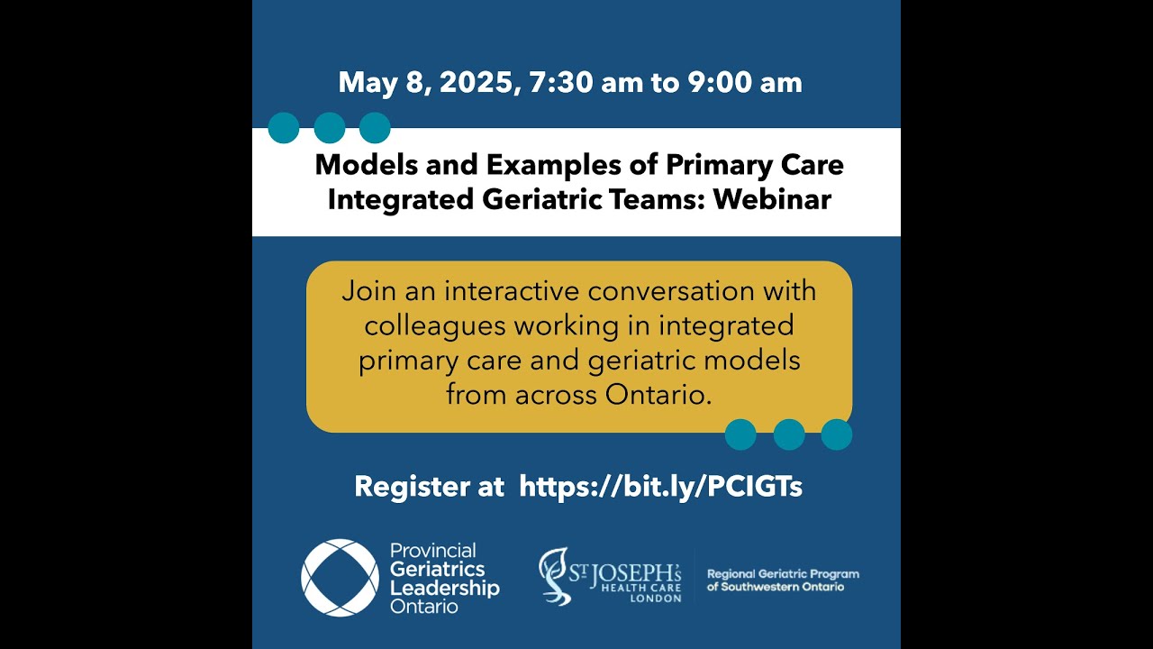 Models and Examples of Primary Care Integrated Geriatric Teams - YouTube