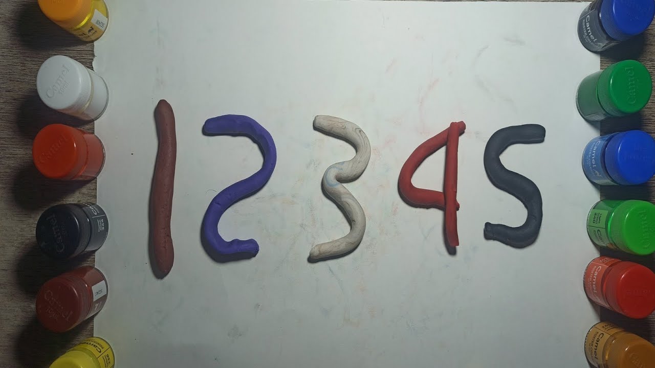 1234 number learning | number learning with clay - YouTube