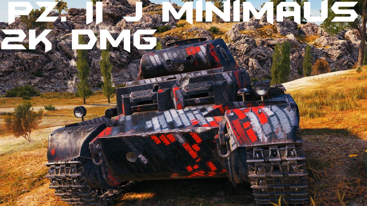 Pz. II J Mini Maus, 2K DMG at Tier 3 - World of Tanks - YouTube