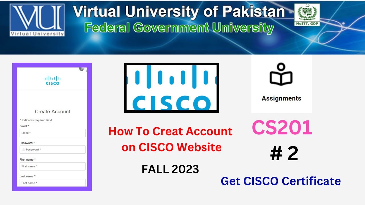 How To Signup Cisco Netacad Cs201 Assignment 2 Fall2023 Virtual University Easy