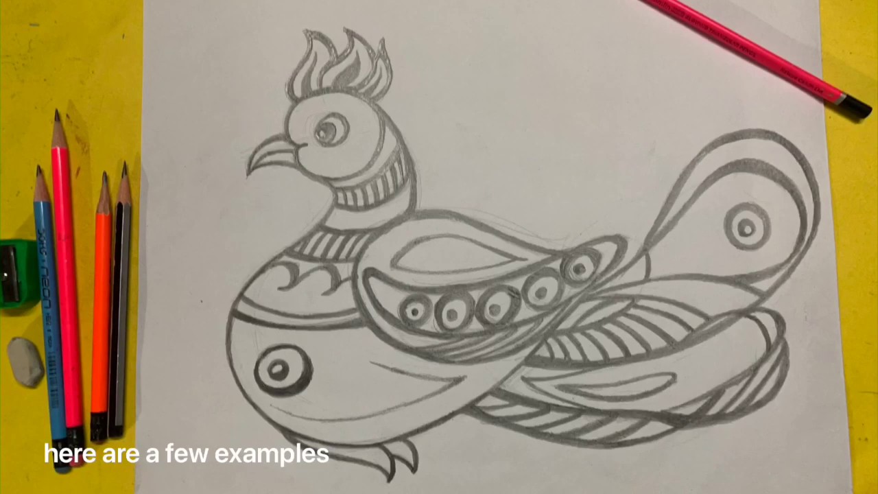 Freehand Drawing - Bird - YouTube