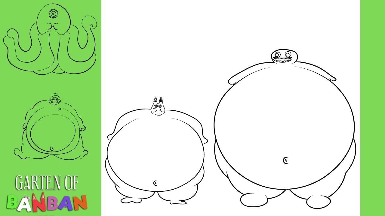 Garten Of Banban New Chapter Coloring pages / Coloring Fat New Monsters ...