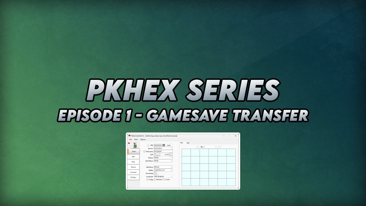PKHeX Series Episode 1 : Gamesave Transfer - YouTube