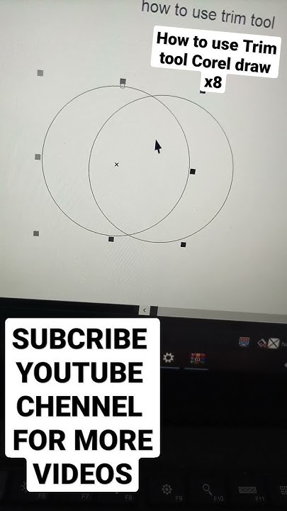 How to use trim tool Corel draw x8 - YouTube