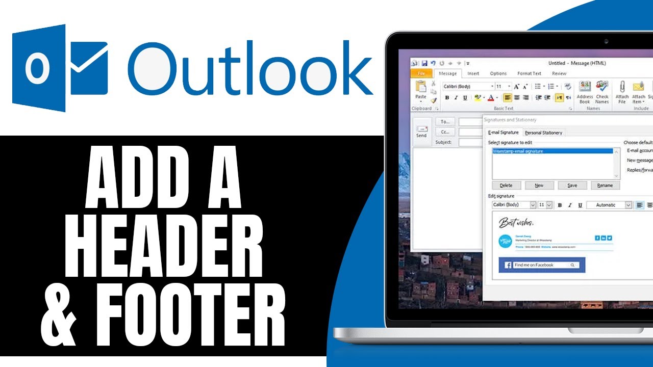 How To Add a Header and Footer in Outlook on Laptop (2025) - YouTube
