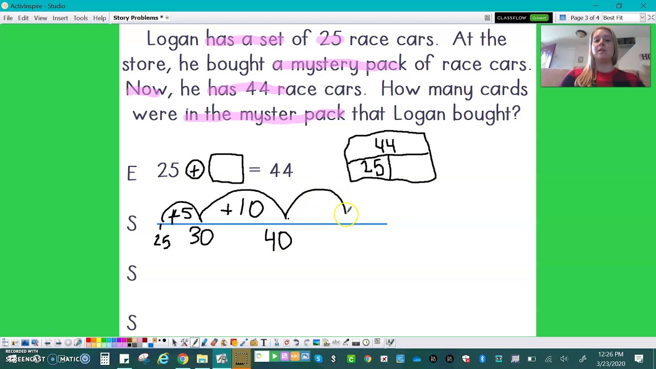 Change Unknown Story Problems - YouTube