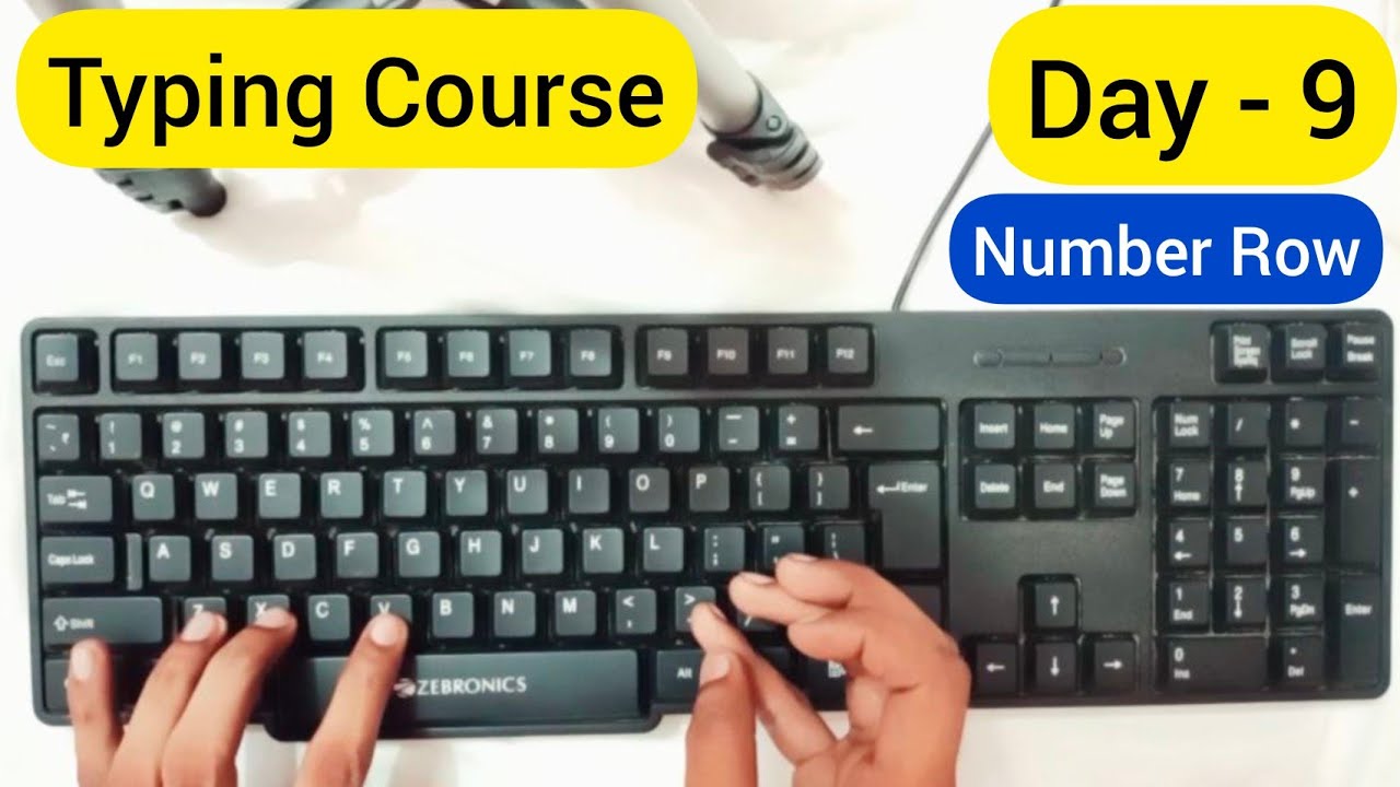 Learn English Typing in 10 days (Day 9) |Typing Tutorial for beginners ...
