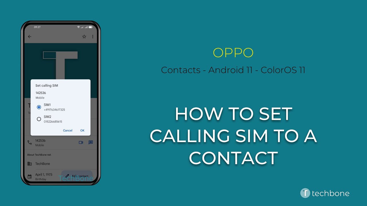 How to Set Calling SIM to a Contact - Oppo [Android 11 - ColorOS 11 ...