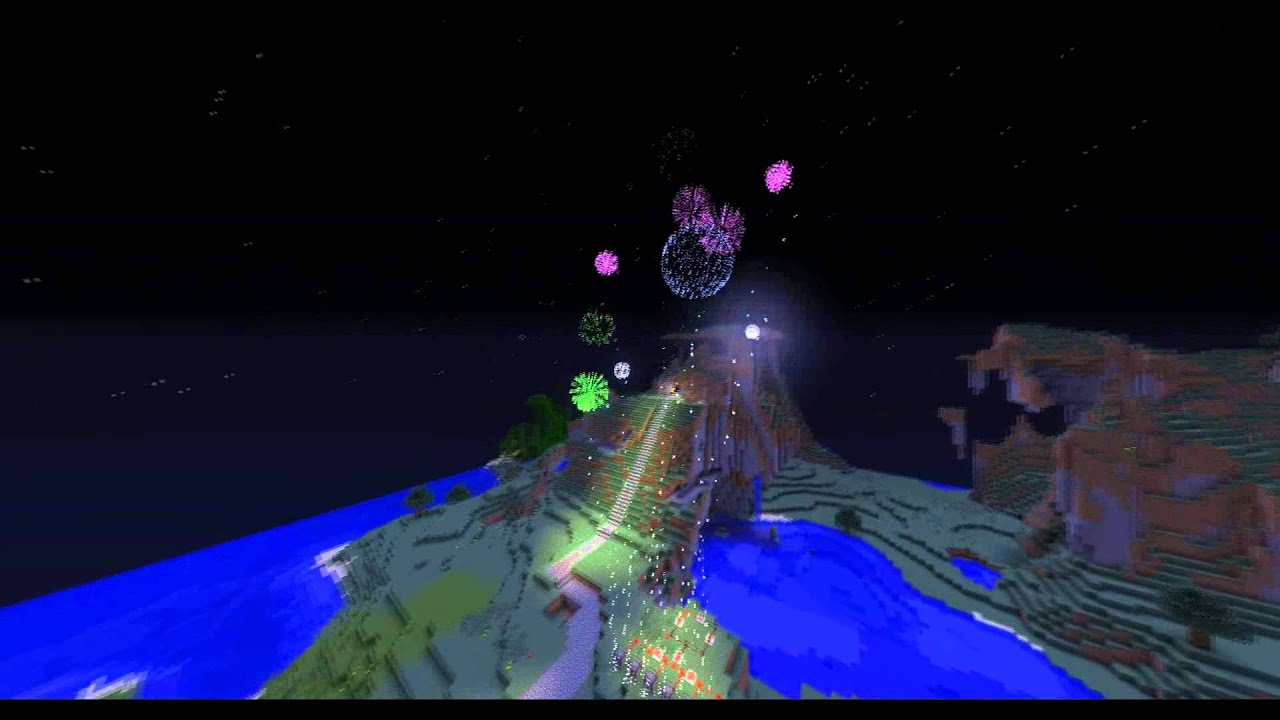 Minecraft - EPIC FIREWORK SHOW! - YouTube