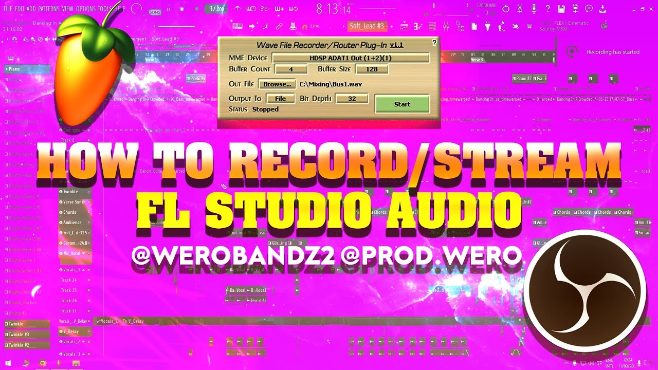 How To Record/Stream Audio From Fl Studio To OBS - YouTube