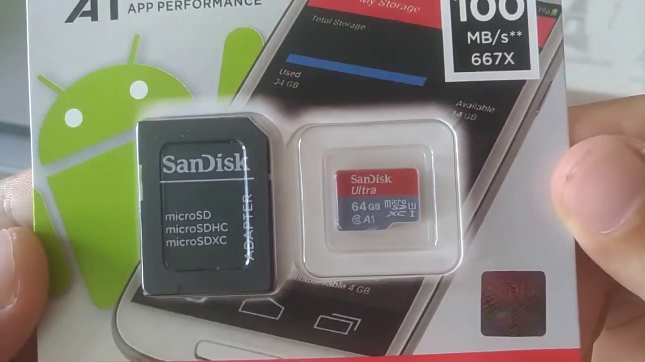 unboxing - SANDISK ULTRA MICROSD 64GB 100MB/S CLASS 10 - MICRO SD 64 GB ...