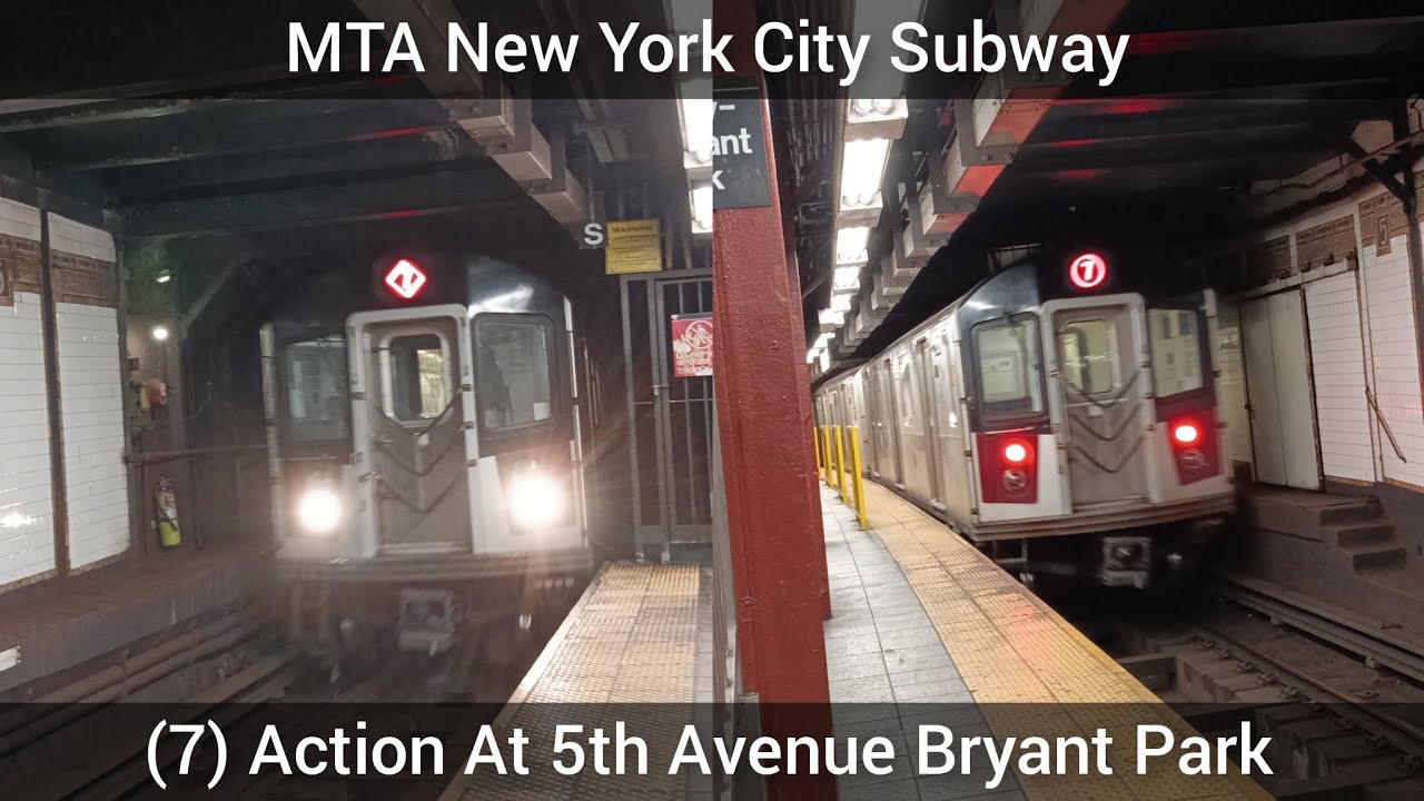 MTA: R188 (7) Trains At 5th Avenue Bryant Park - YouTube