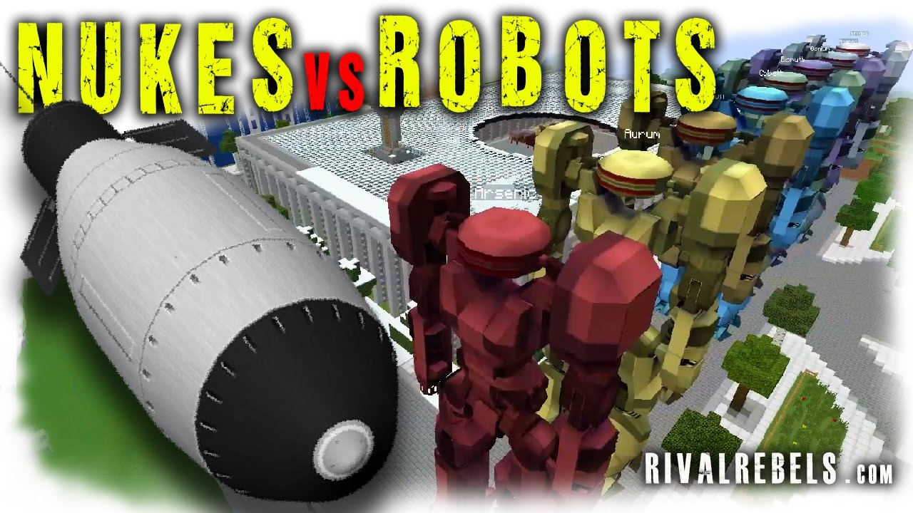 Tactical Nukes vs Robots - Minecraft OP mod - YouTube