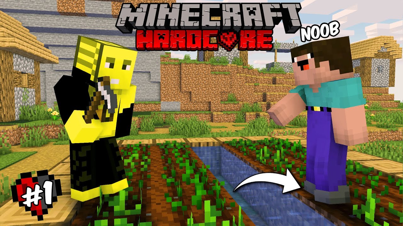 TEACHING A NOOB IN MINECRAFT HARDCORE #1 - YouTube