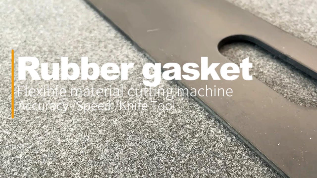 Rubber gasket production AOL CNC Cutting machine - YouTube