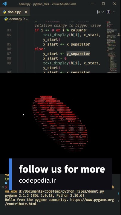 ساخت دونات با پایتون | create donut whit python - YouTube