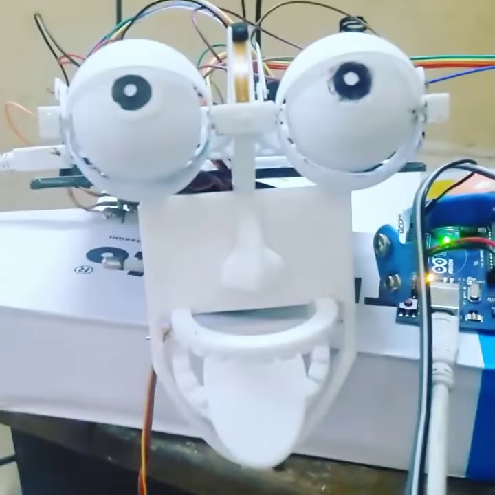 Simple 3D printed Arduino Robot Head | How to make android robot - YouTube