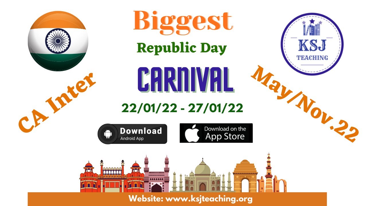 CA Inter | Costing, FM & EFF | Republic Day Carnival | KSJ Teaching ...