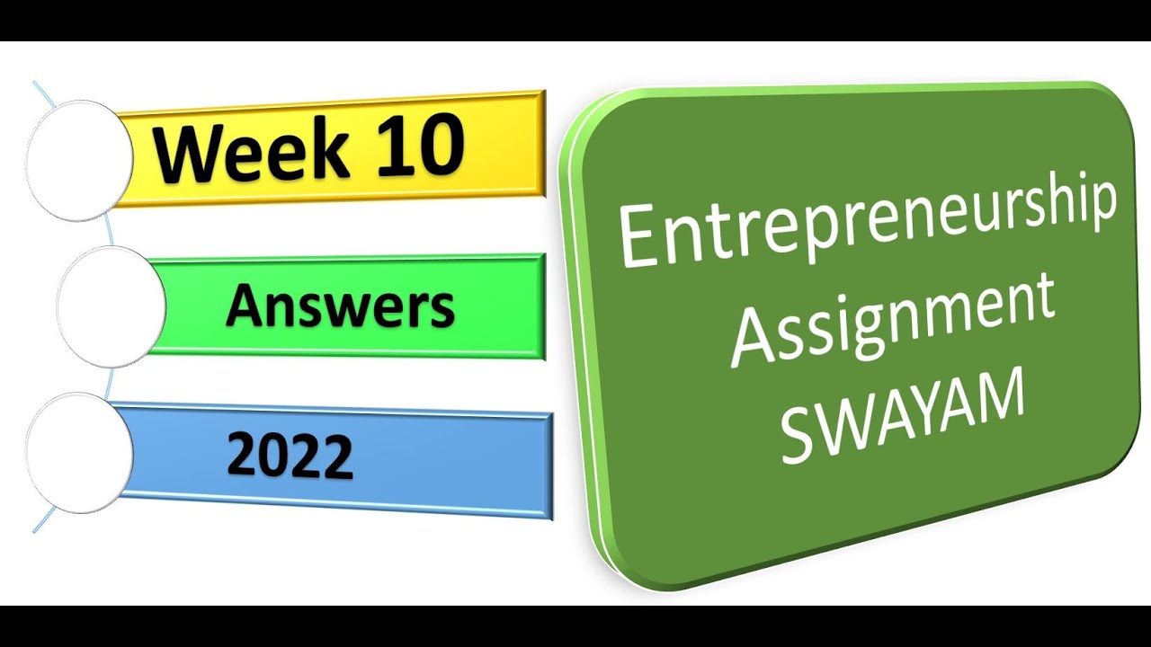 SWAYAM NPTEL Entrepreneurship Week 10 Assignment 10 Answers for September 2022 - YouTube