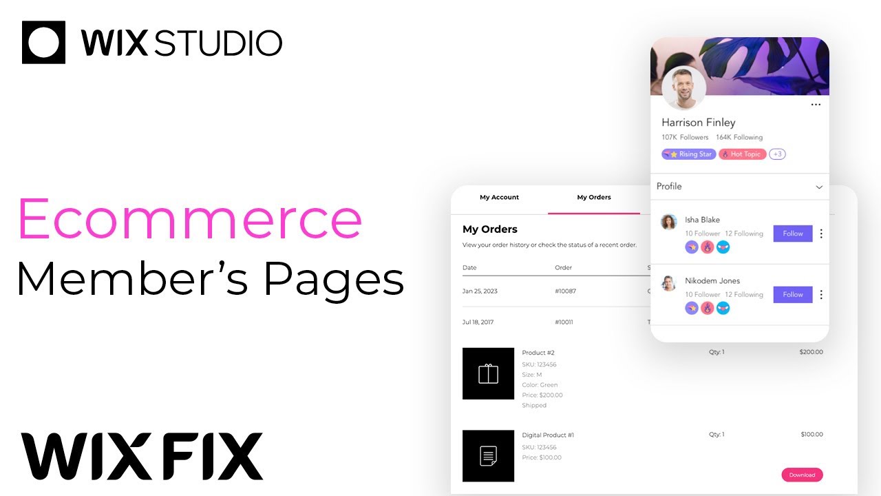 Ecommerce Member's Pages | Wix Fix - YouTube