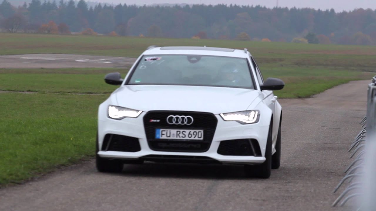 700 HP Audi RS6: Drag Races, Sound, Acceleration - YouTube