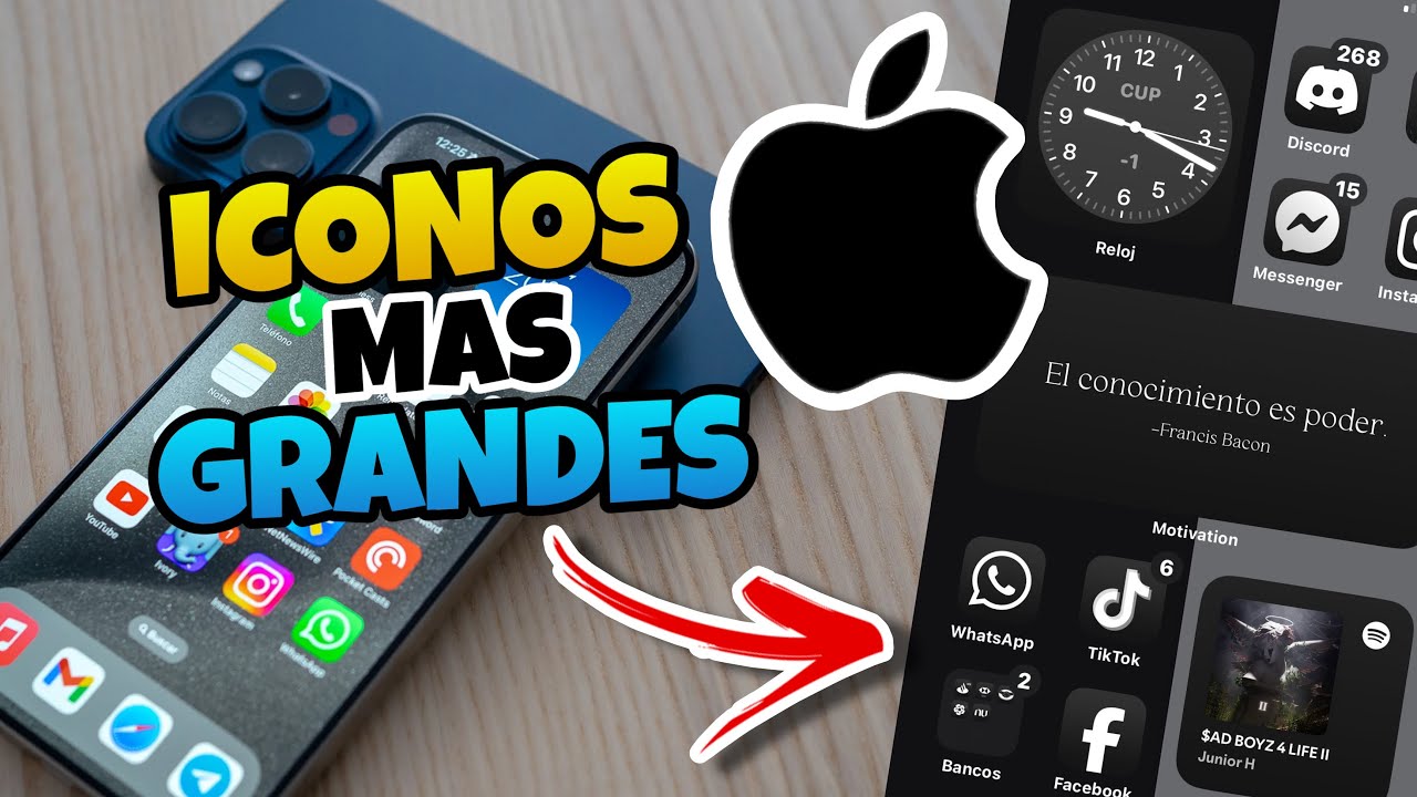👉 Como Hacer los ICONOS MAS GRANDES en IPHONE 🔥 2024 - YouTube